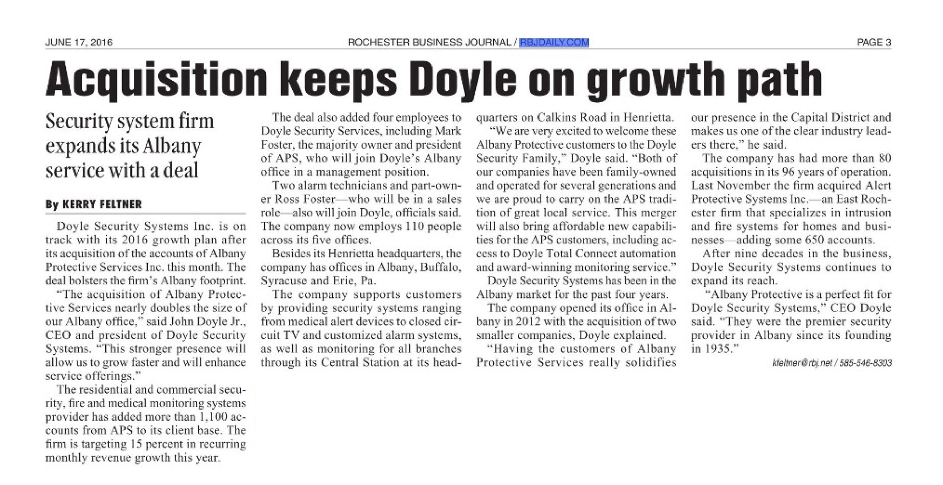 Doyle In The Press